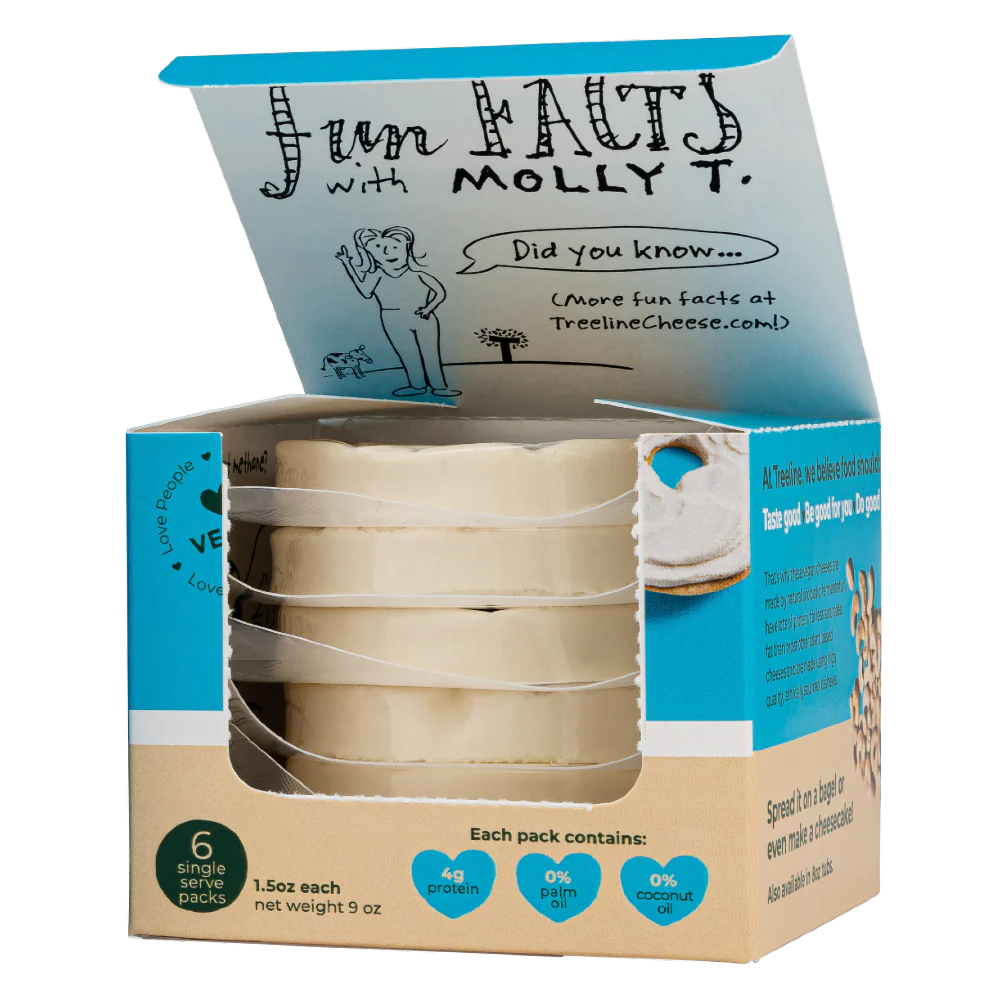 Treeline Plain Non-Dairy Cashew Cream Cheese Snack Packs - includes 6 ...