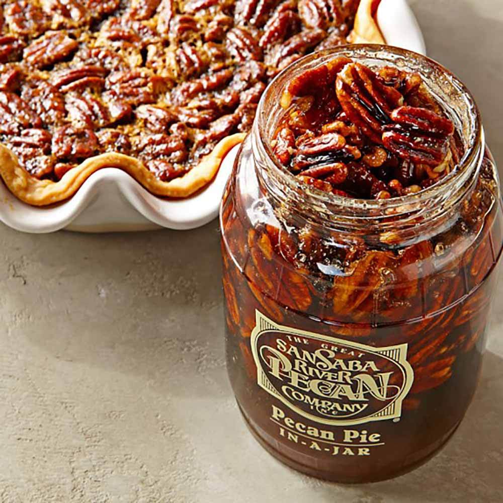 Traditional Pecan Pie In A Jar - The Great San Saba River Pecan Company ...