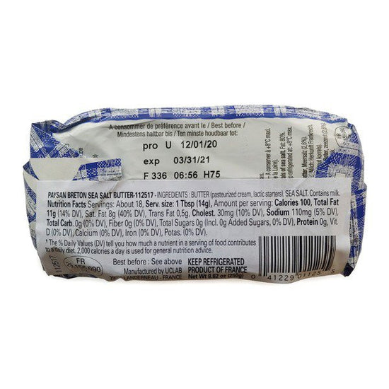 Paysan Breton Sea Salt Crystals Sel de Mer Butter | Preservative-free ...