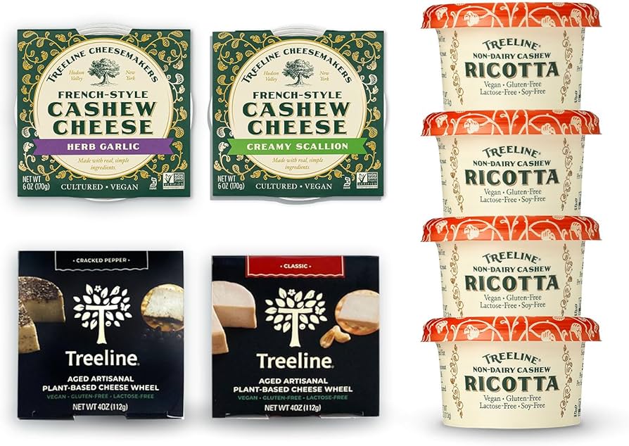 Treeline Vegan Cheese Assortment | Ricotta, Herb Garlic, Scallion ...