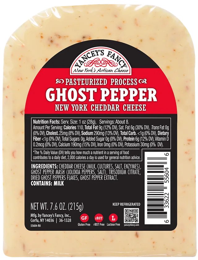 Yancey's Fancy Ghost Pepper Cheddar 7.6 oz | Extra Spicy Cheese – The ...