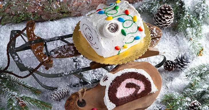 Bûche de Noël - White Chocolate Yule Log – The Table Gourmet